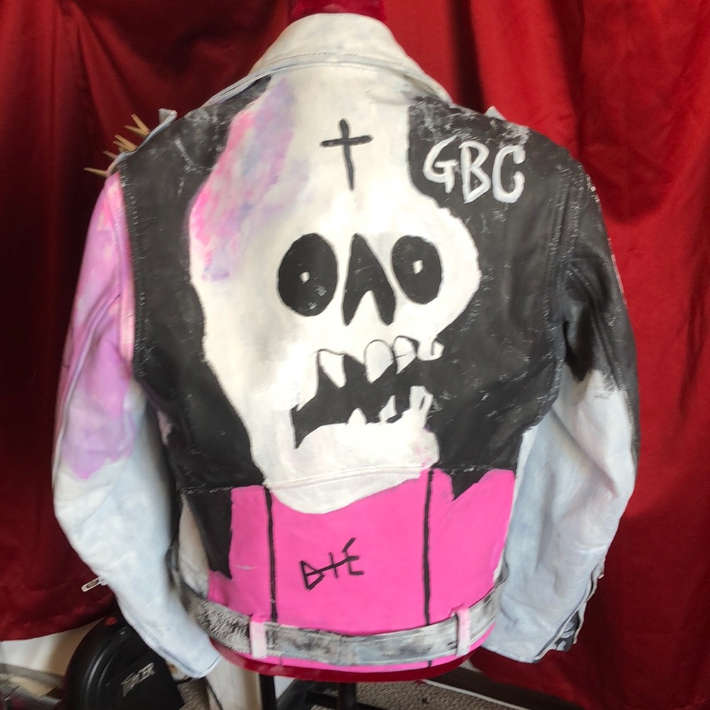 Lil Peep Leather Jacket Hand Painted - Gem